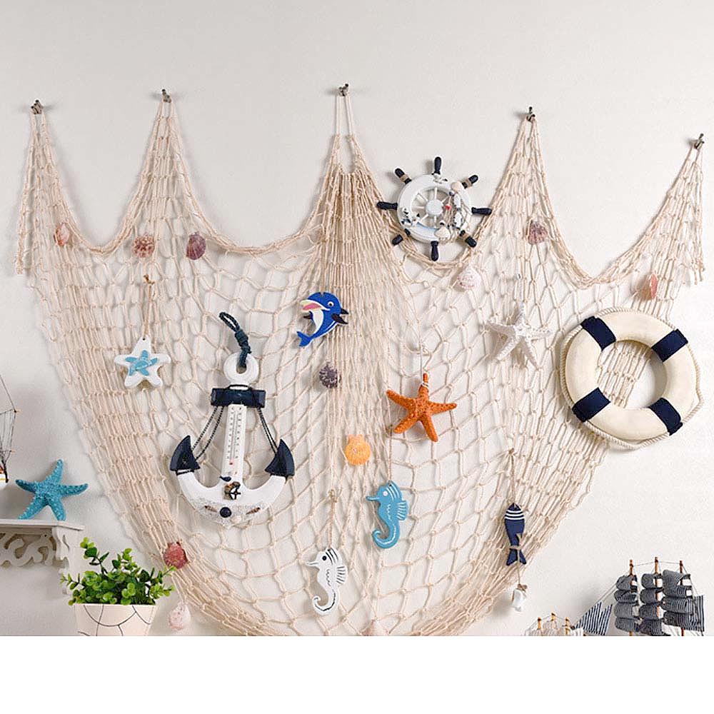 Dekorációs halászháló - Natúr 150x200cm