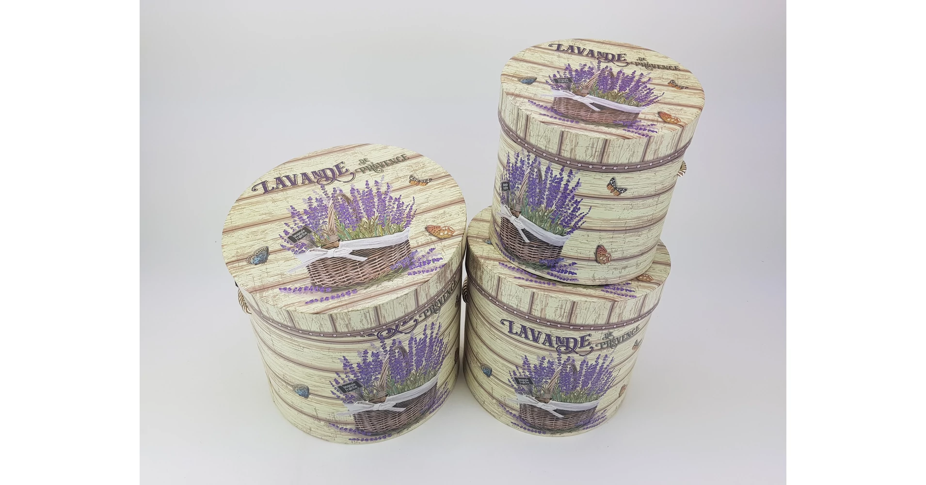 Fa hatású levendula doboz szett - 3db/szett 18db/# - Papírdobozok ...