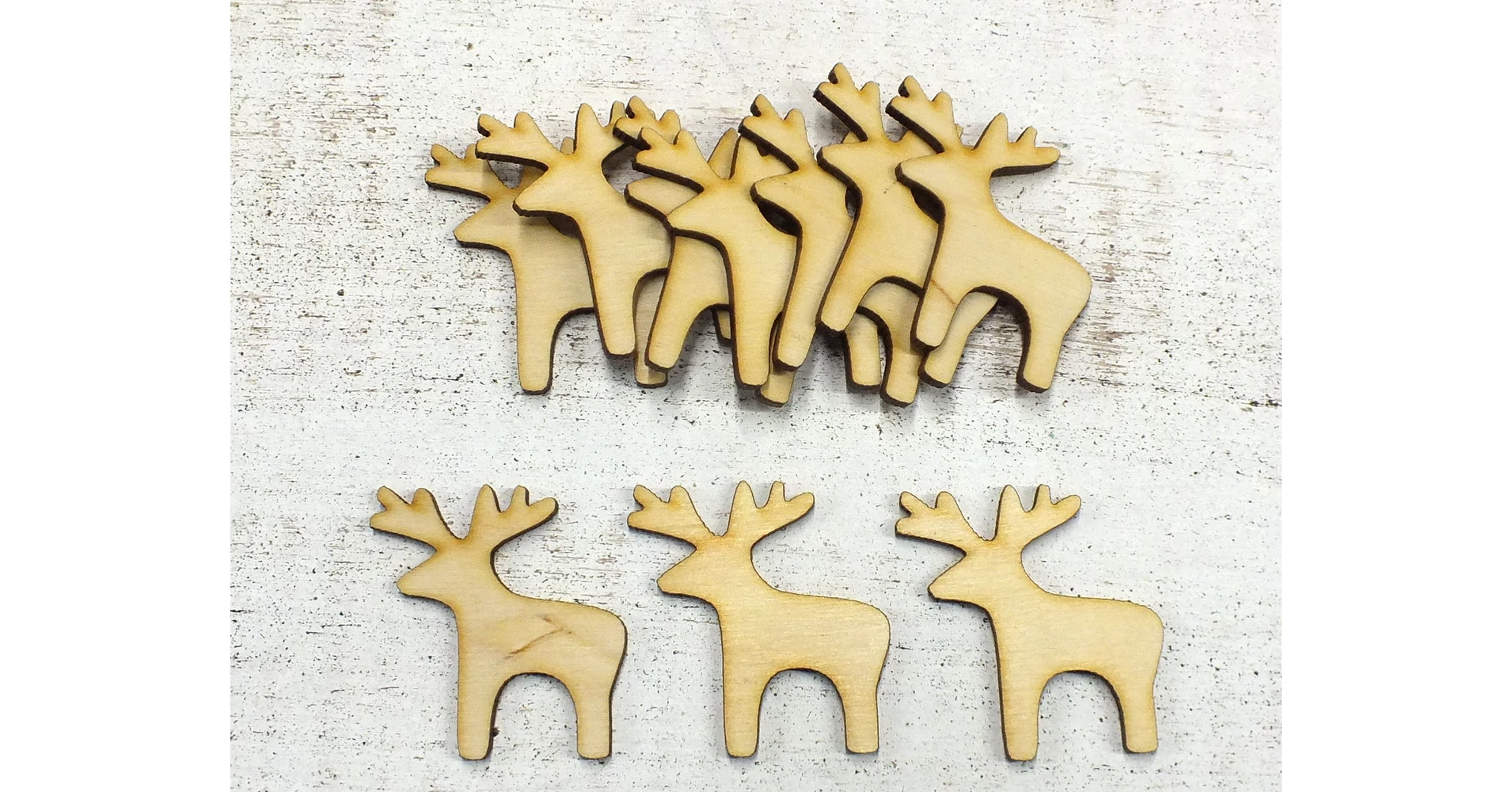 Natúr fa - Rénszarvas 5cm 10db/csomag - Lovak, unikornis, szarvasok ...