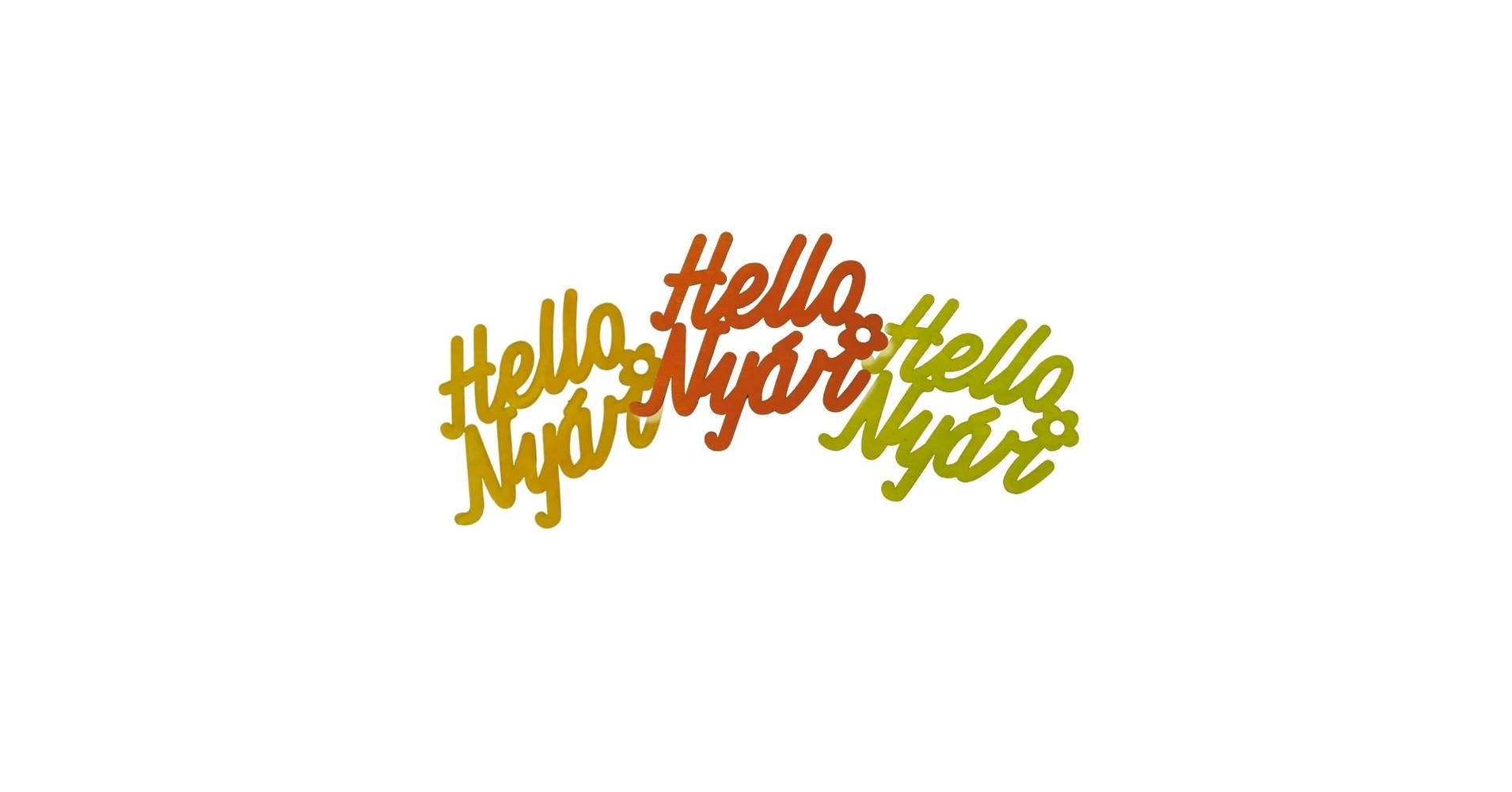 Hello Nyár felirat színes 5x5,5cm 3db/csomag - Tavasz, nyár - corollakft
